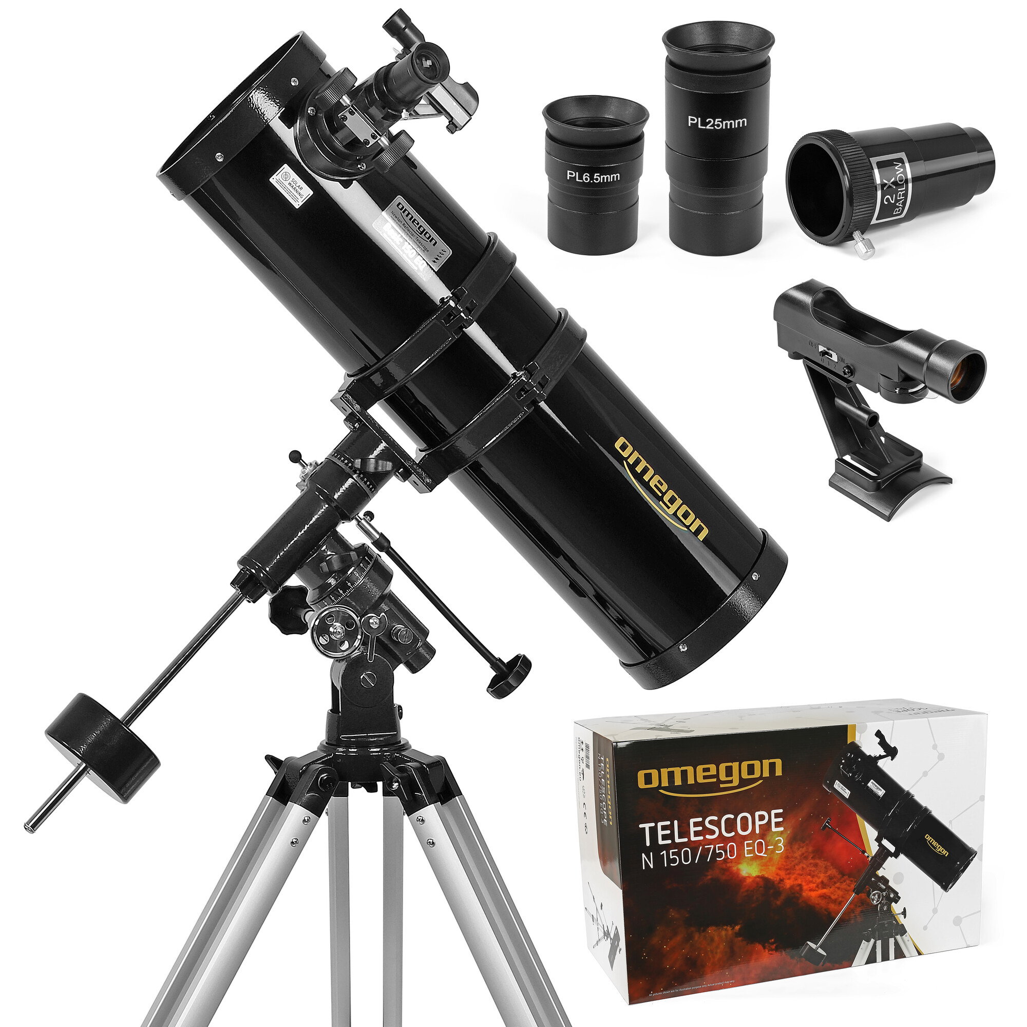 Omegon Teleskop N 150/750 EQ-3 (Normale Gebrauchsspuren)